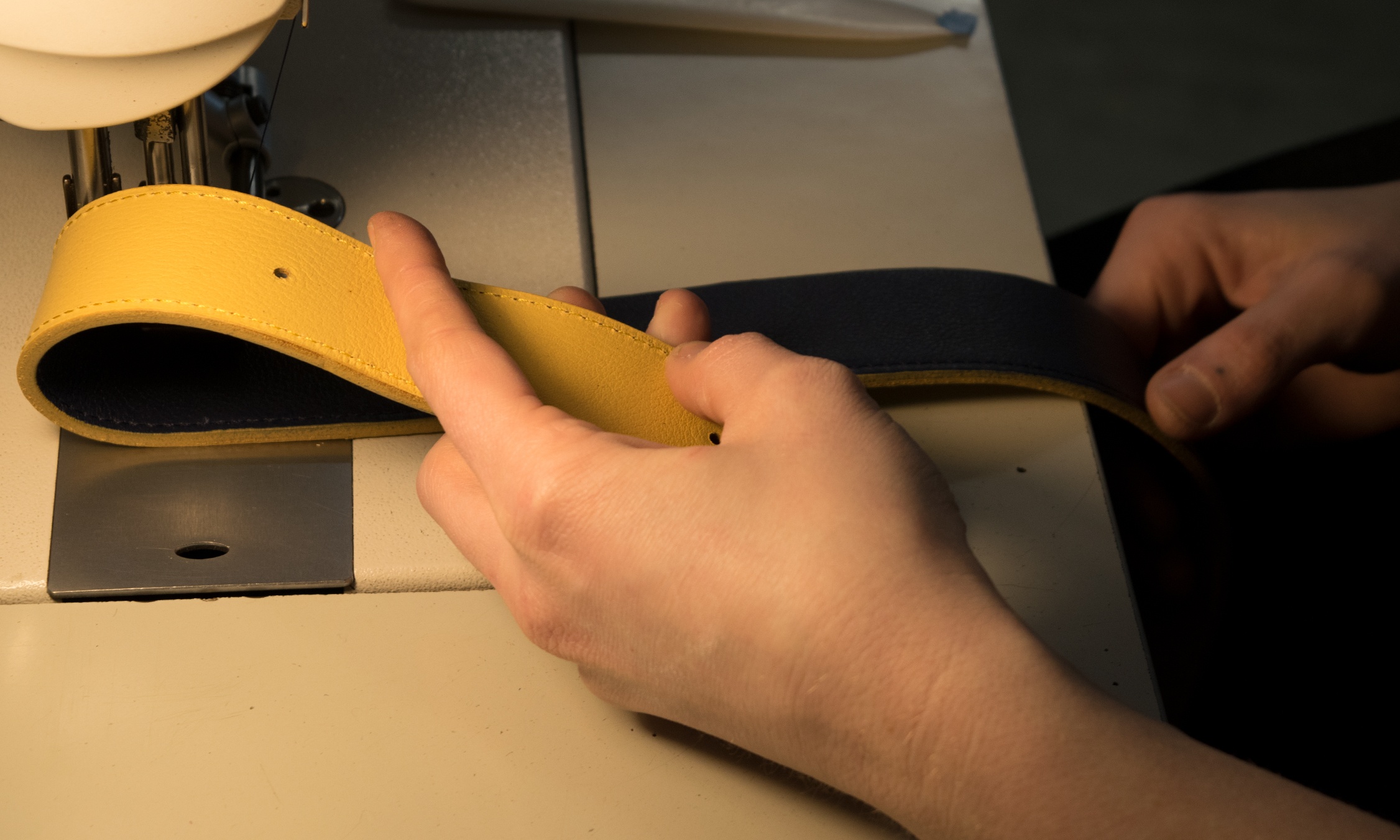 Stitching the Bucket Shoulder Bag