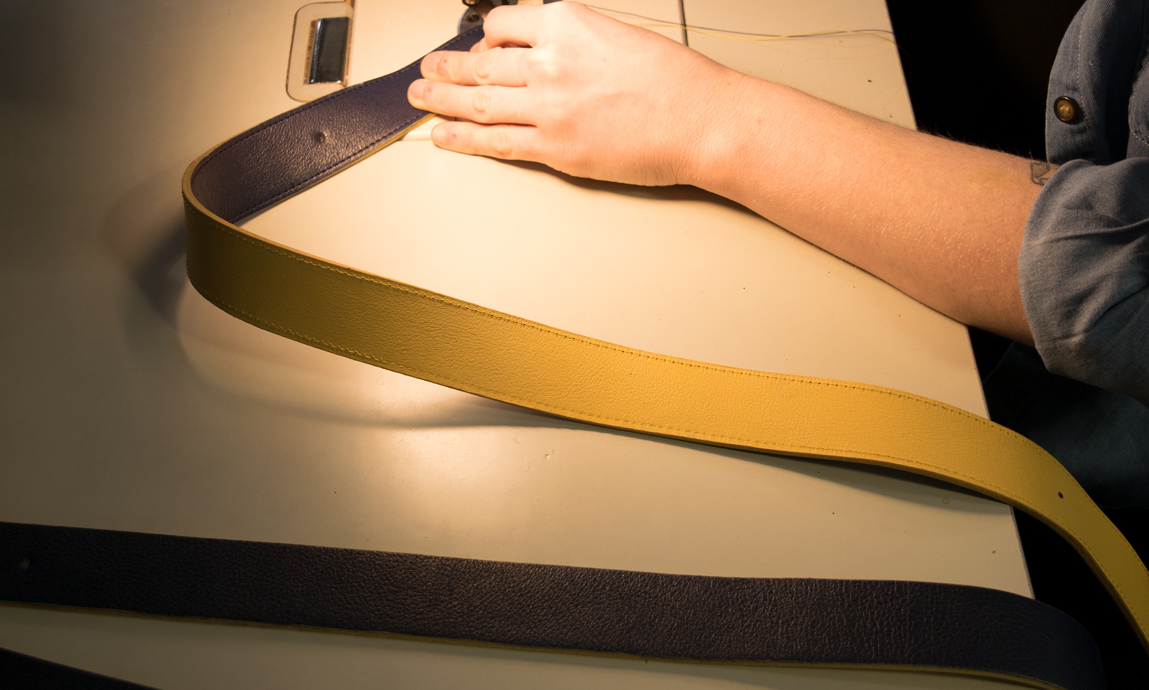 Stitching the Bucket Shoulder Bag